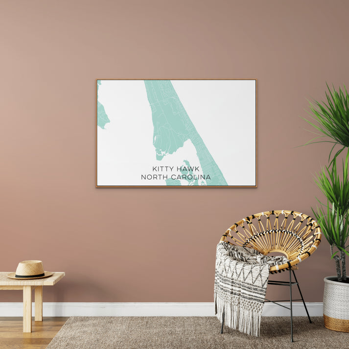 Kitty Hawk North Carolina Map • Kitty Hawk NC Custom Map – Mulberry Maps